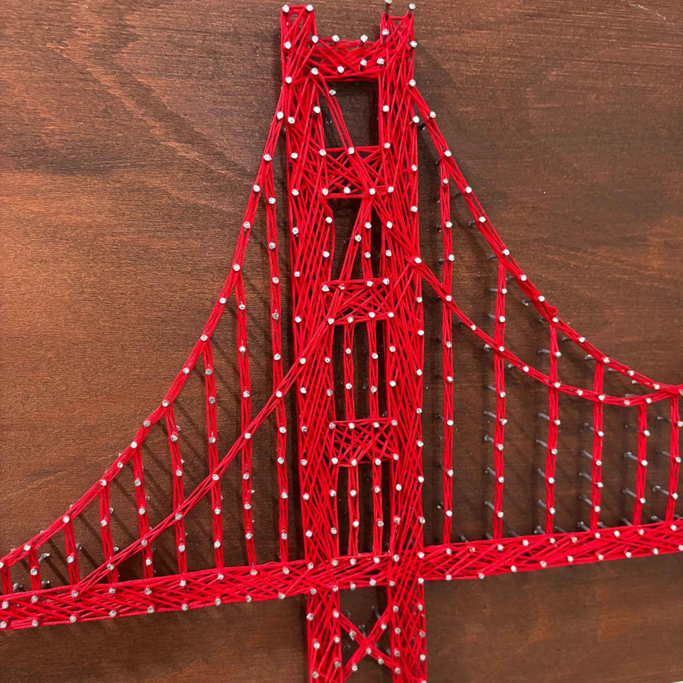 Golden Gate Bridge String Art | San Francisco Wall Decor – Urli Utsav